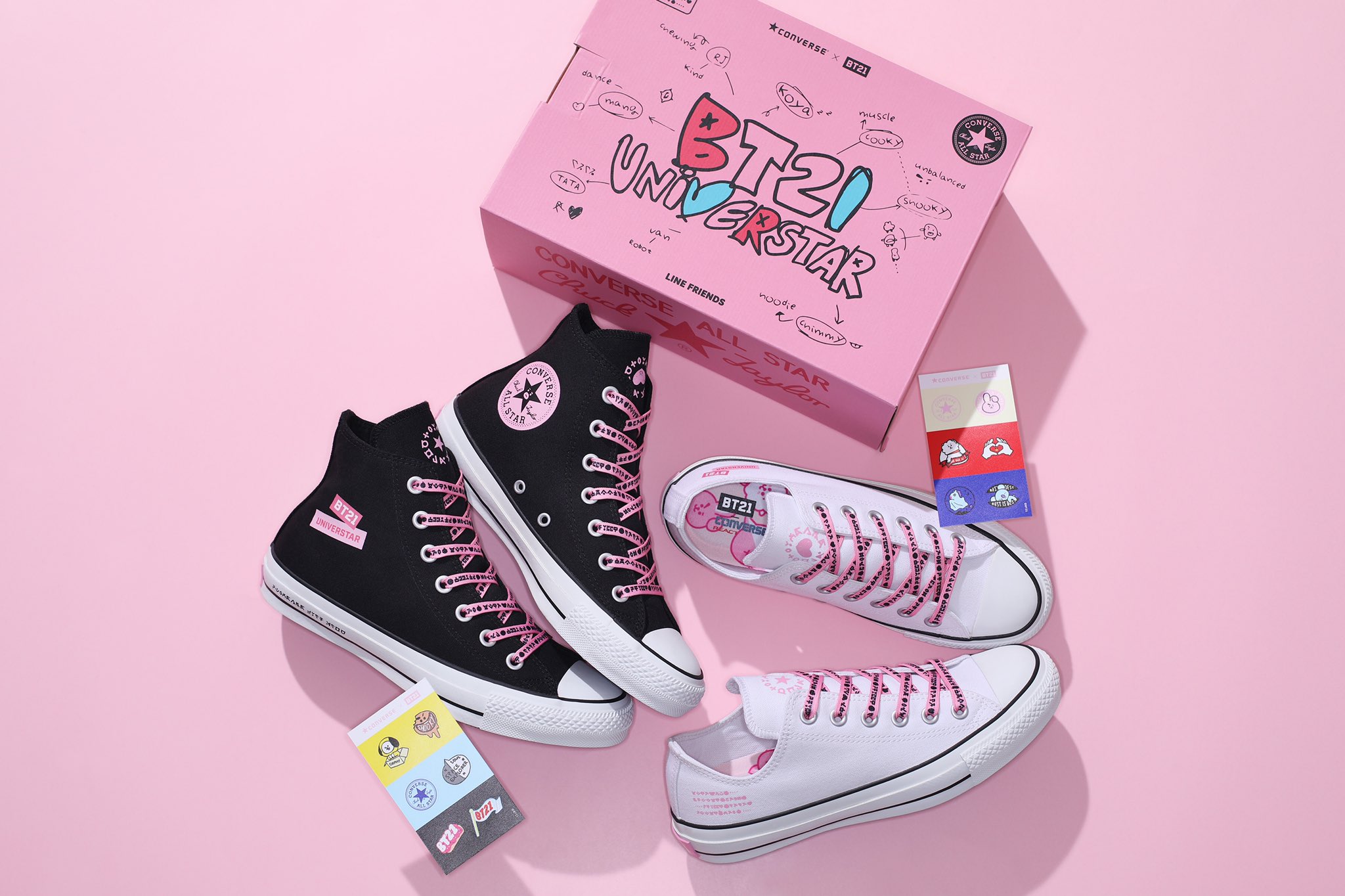 BT21のコンバースのスニーカー「CONVERSE ALL STAR」が発売決定！！発売日・購入方法 | BTS 防弾少年団 【まとめ情報サイト】