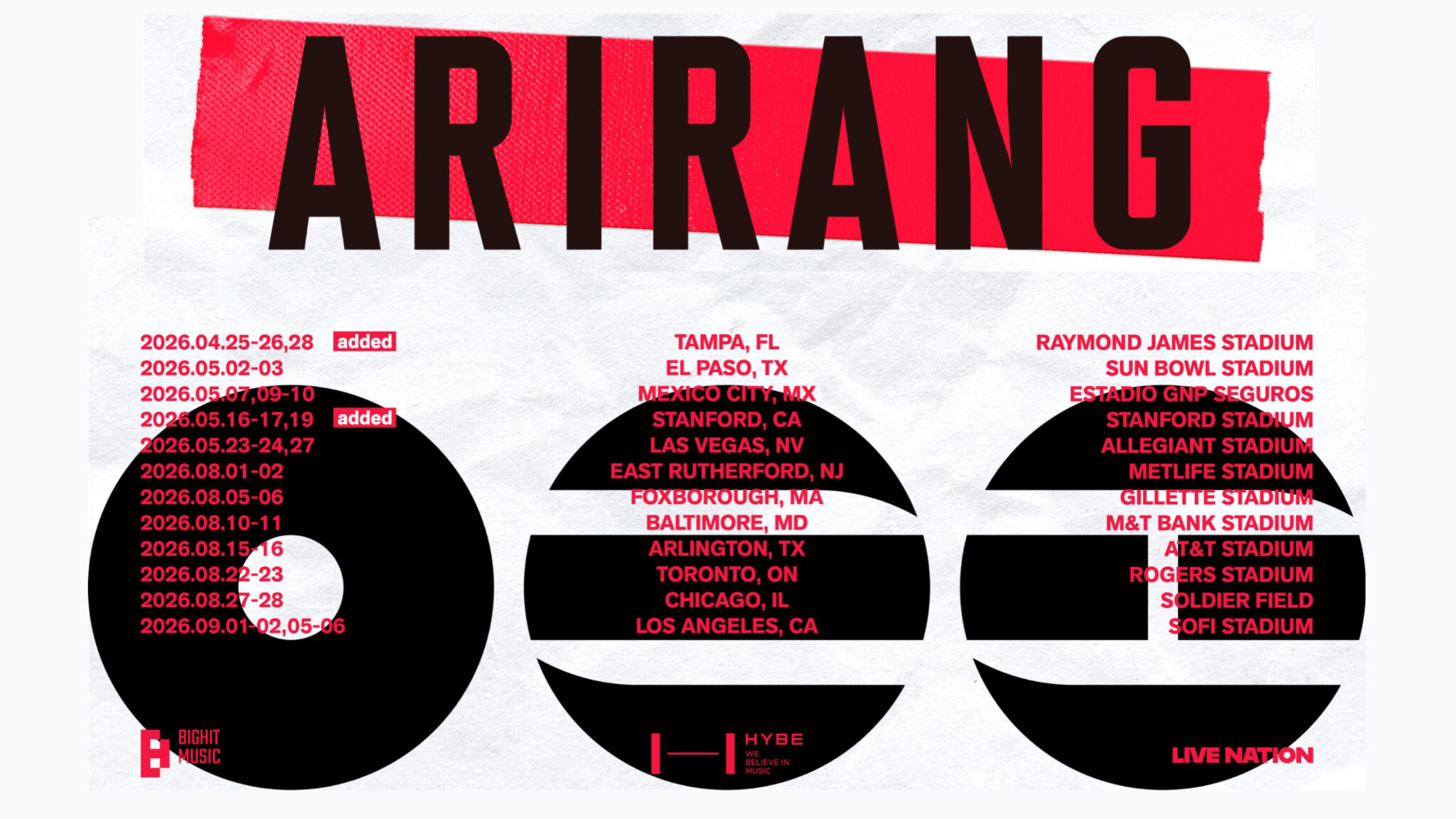 BTS WORLD TOUR ‘ARIRANG’の追加公演が開催決定！日本公演の追加日程は2027年3月と4月に確定！？【開催日・会場 ...